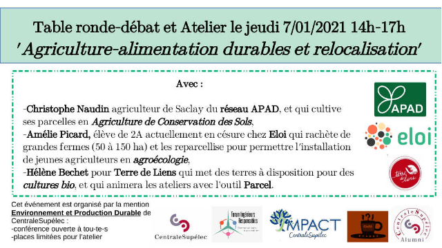 Table ronde-débat 'Agriculture-alimentation durables et relocalisation ...